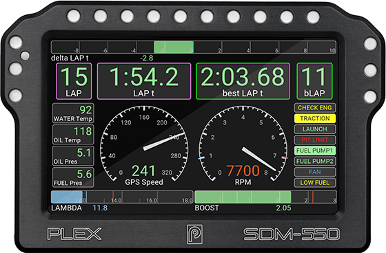 PLEX SDM-550® | 5" Digital Dash Display Logger