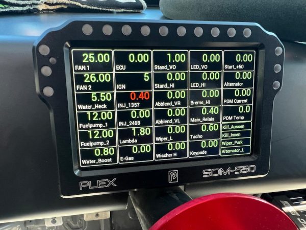 Drifting V8 Monster Nissan Enhanced with PLEX SDM-550 Dash