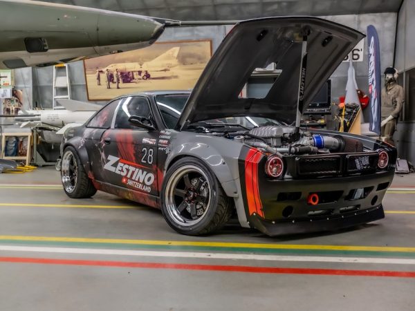 Drifting V8 Monster Nissan Enhanced with PLEX SDM-550 Dash