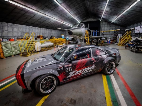 Drifting V8 Monster Nissan Enhanced with PLEX SDM-550 Dash